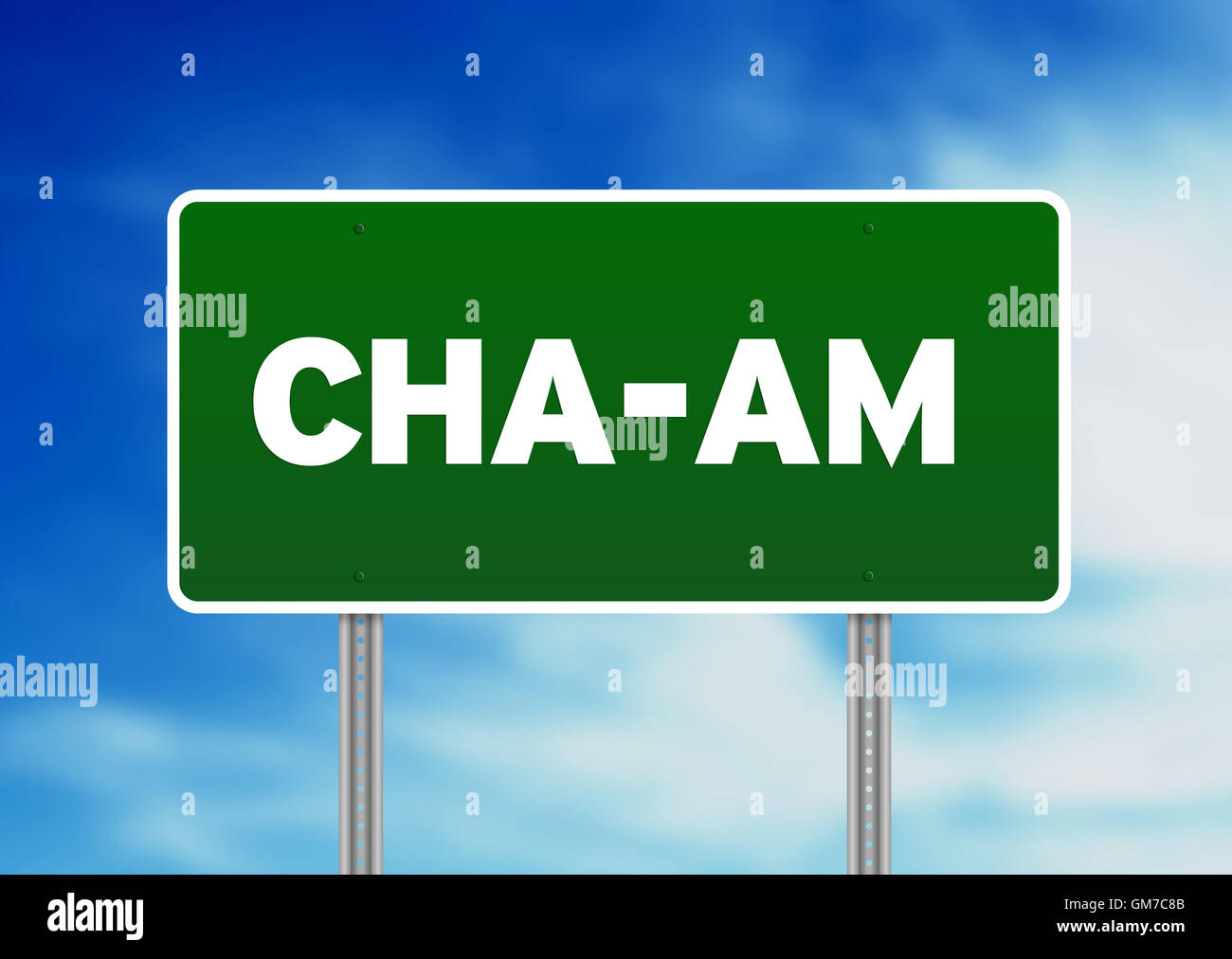 Green Road Sign - Cha-Am, Thailand Stock Photo - Alamy