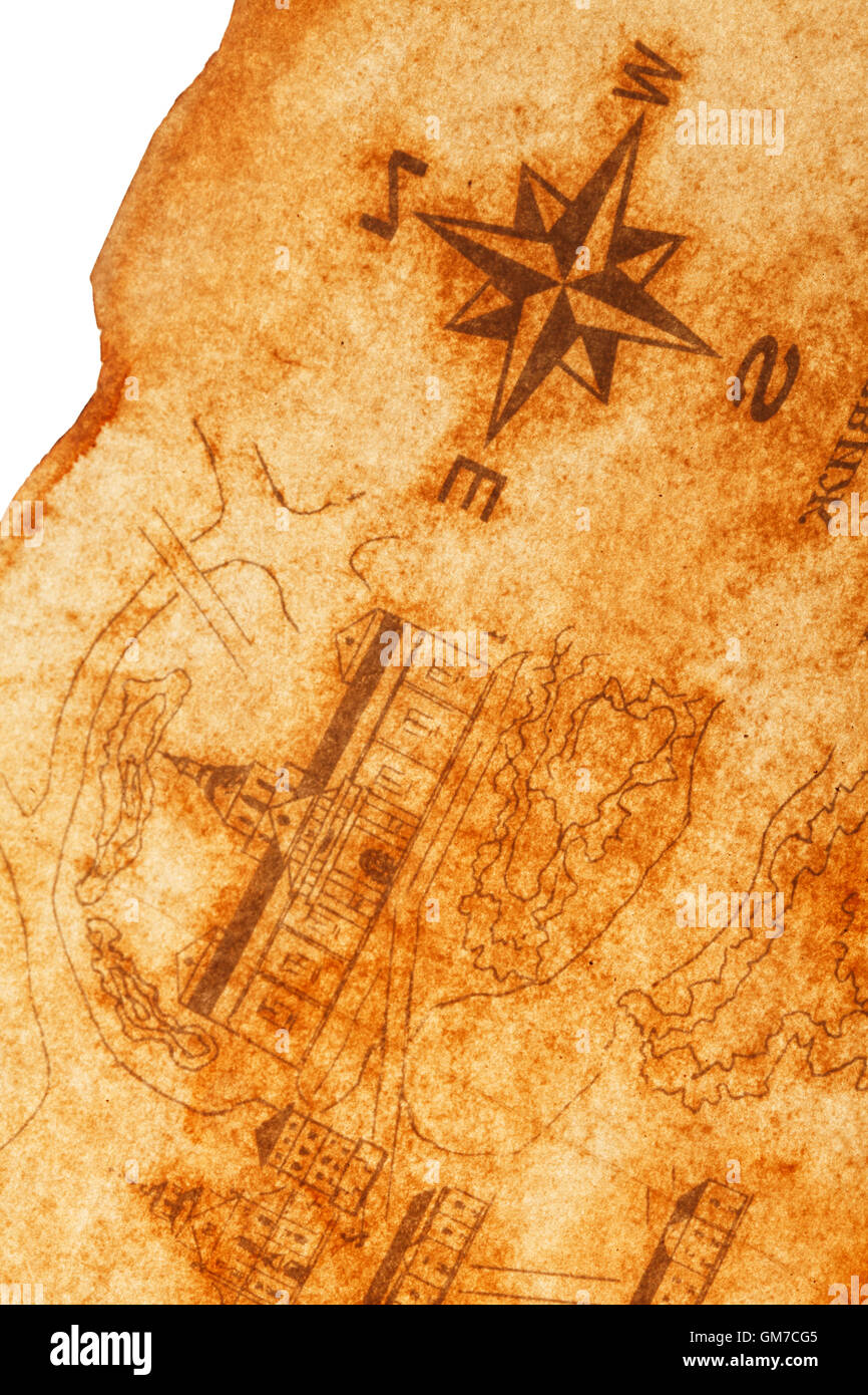 Ancient map paper distressed hi-res stock photography and images - Alamy