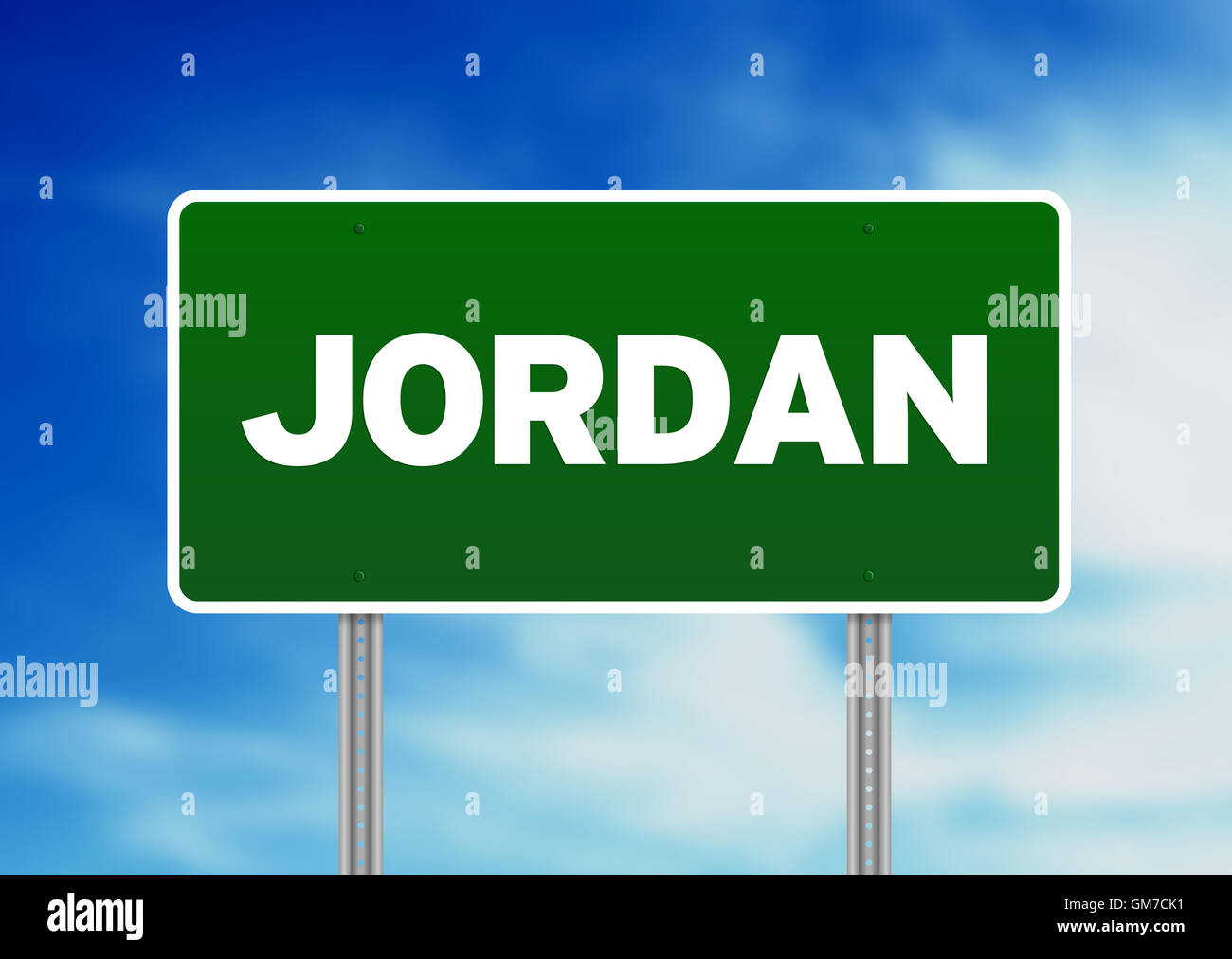 Jordan Highway Sign Stock Photo - Alamy