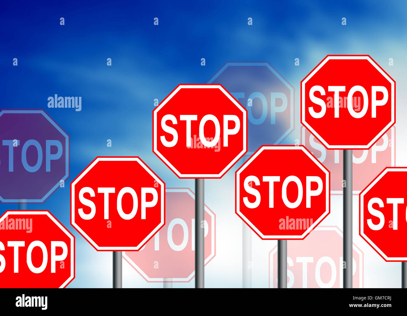 Stop Road Sign Stock Photo - Alamy