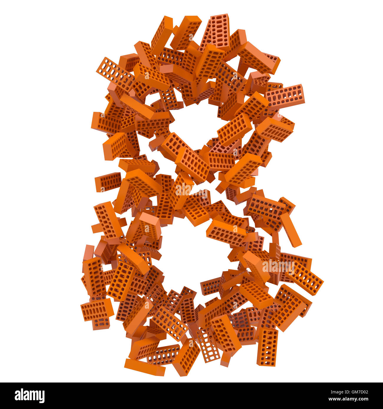 The number is made up of bricks Stock Photo - Alamy