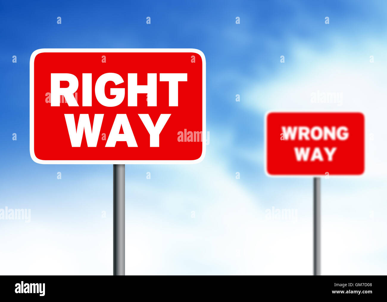 Right way Wrong way street signs Stock Photo - Alamy Right way Wrong way street signs Stock Photo - Alamy