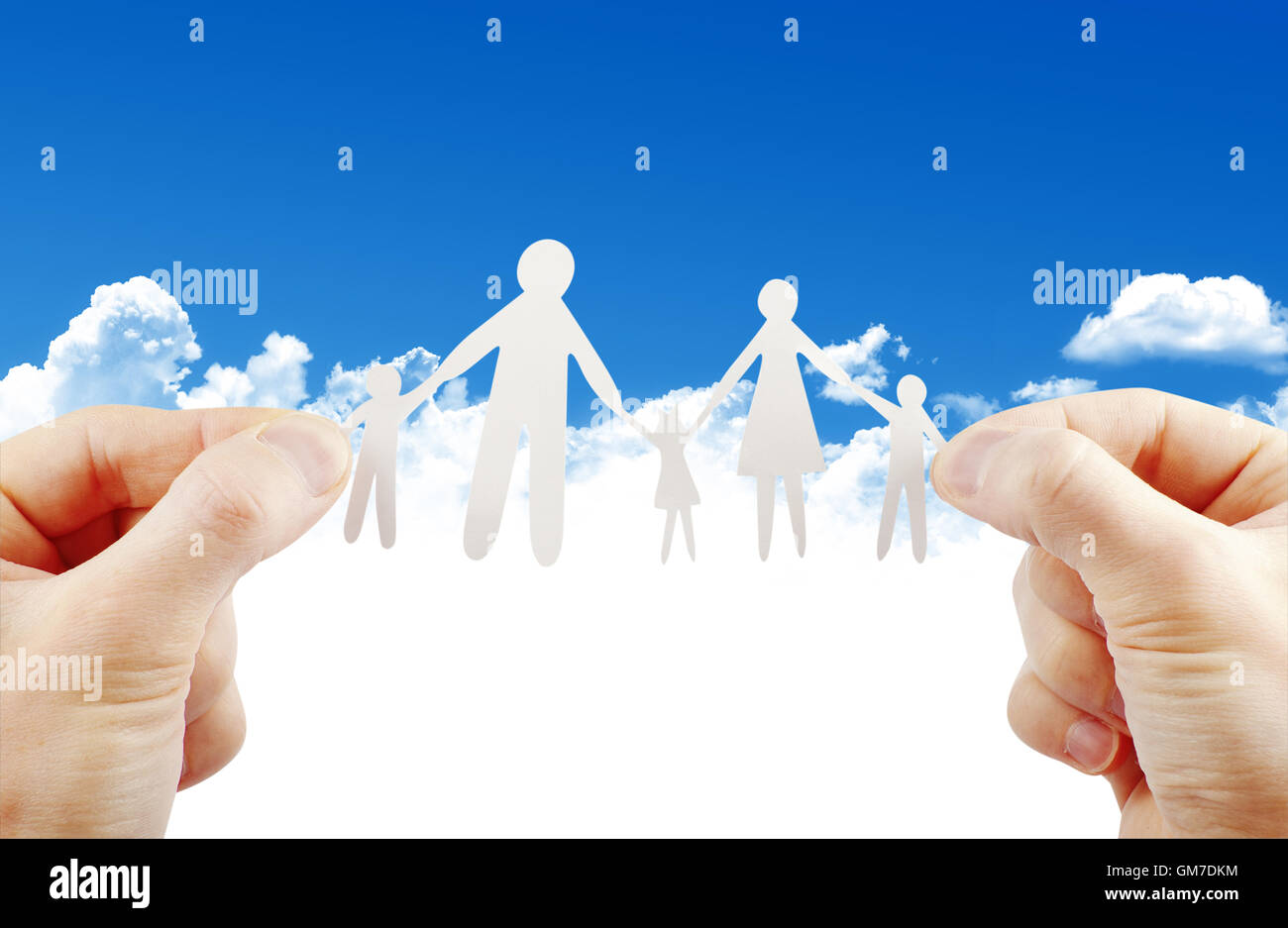 paper family in hands Stock Photo - Alamy