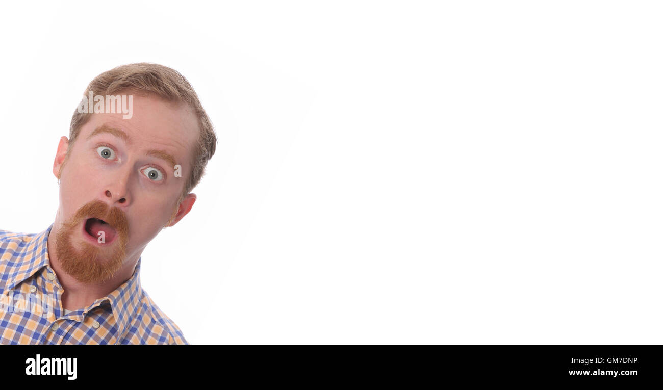 Portrait of amazed man Stock Photo - Alamy
