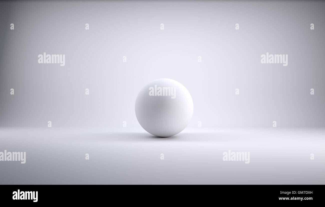 Sphere in a white studio Stock Photo - Alamy