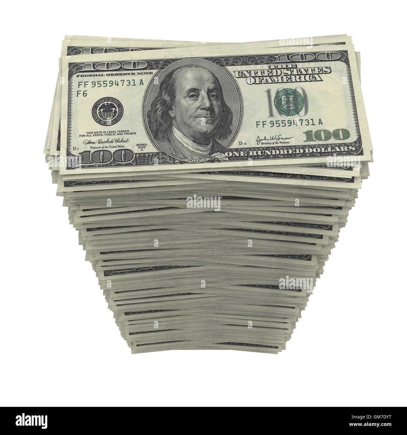 Stack of dollars Stock Photo - Alamy