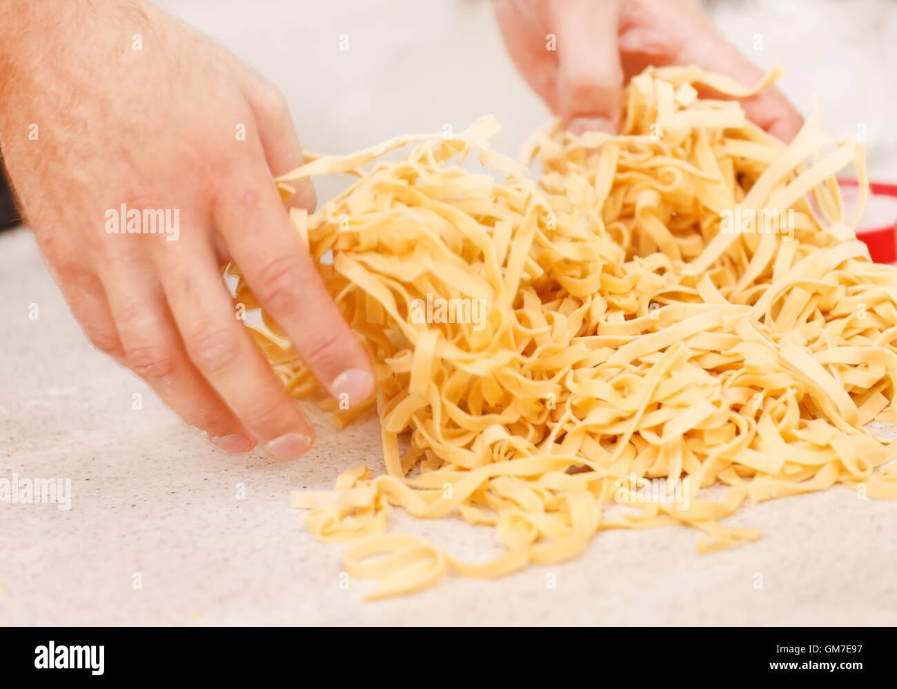 chef making pasta Stock Photo - Alamy