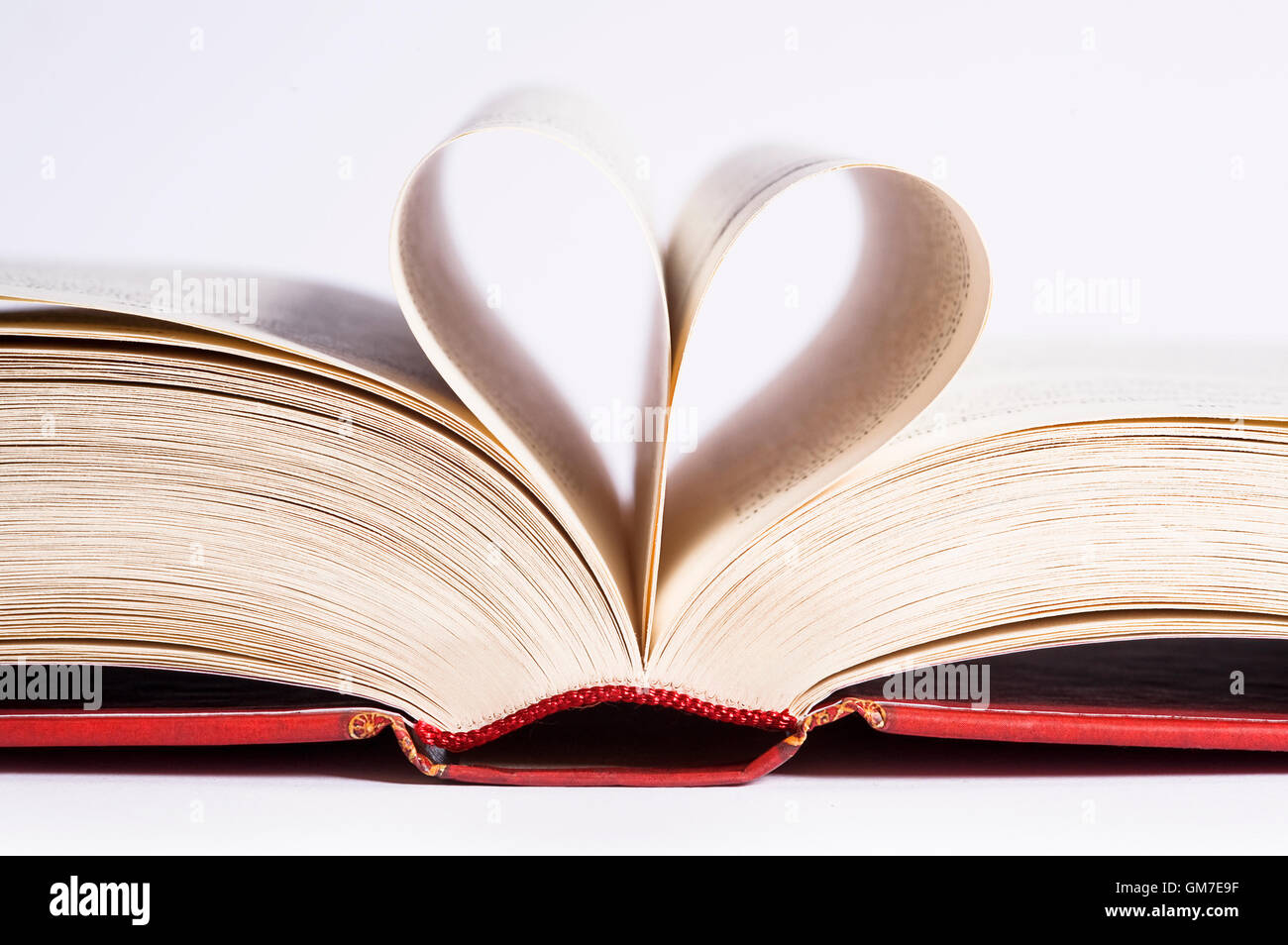 heart shaped pages Stock Photo - Alamy