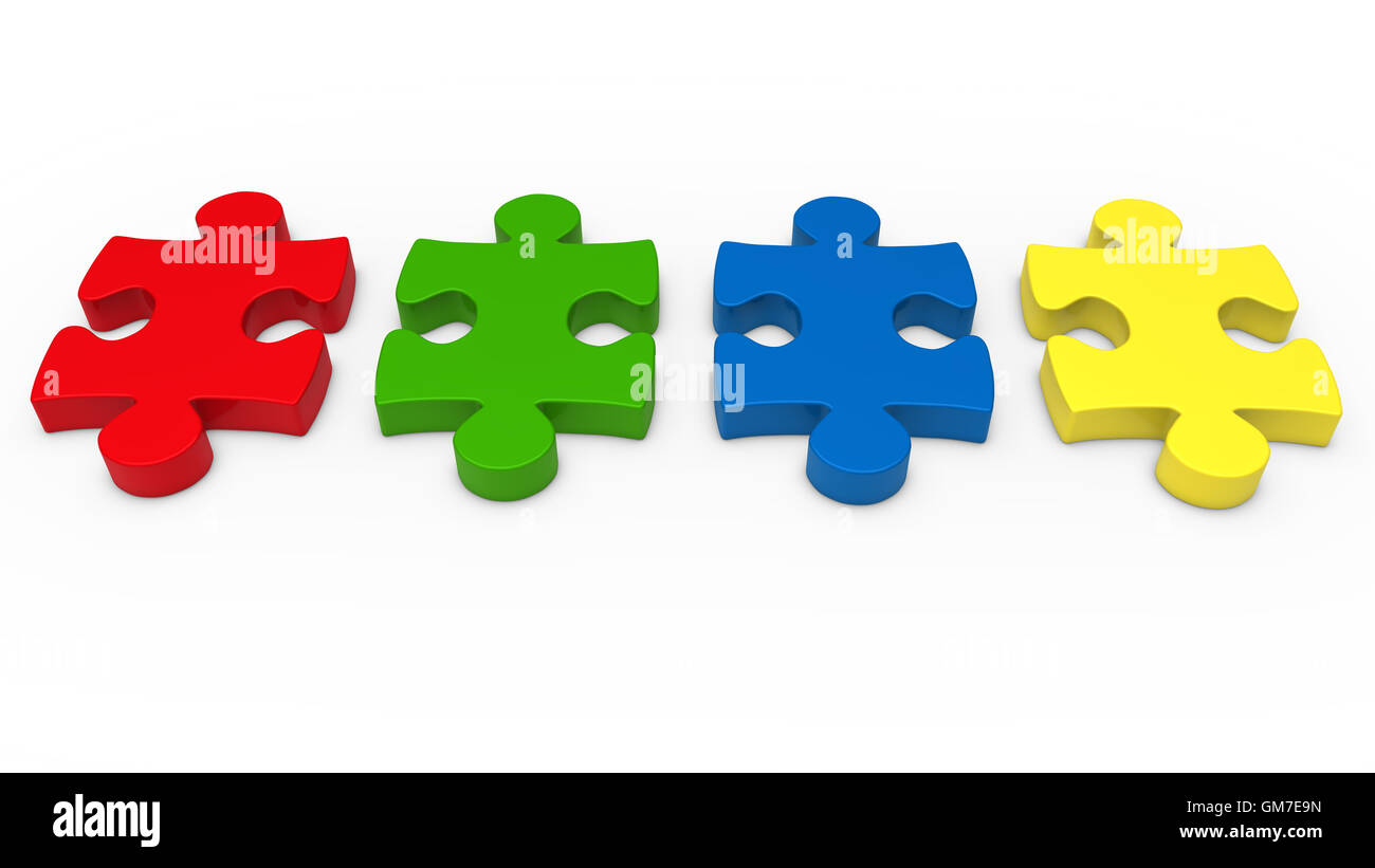 Four Piece Jigsaw Puzzle High Resolution Stock Photography and Images ...