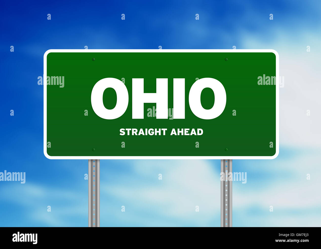 Ohio Highway Sign Stock Photo - Alamy