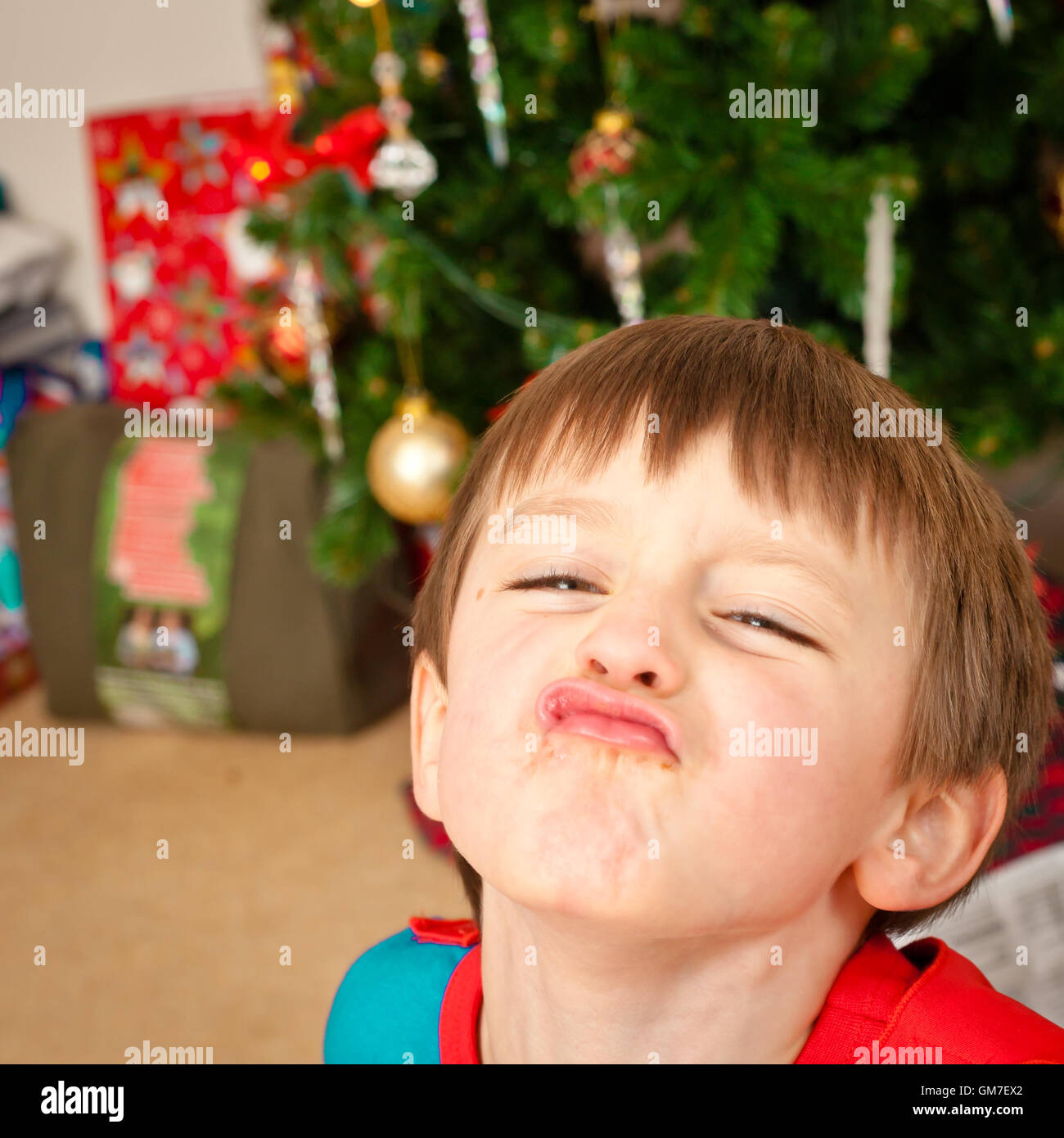 Child at christmas Stock Photo - Alamy
