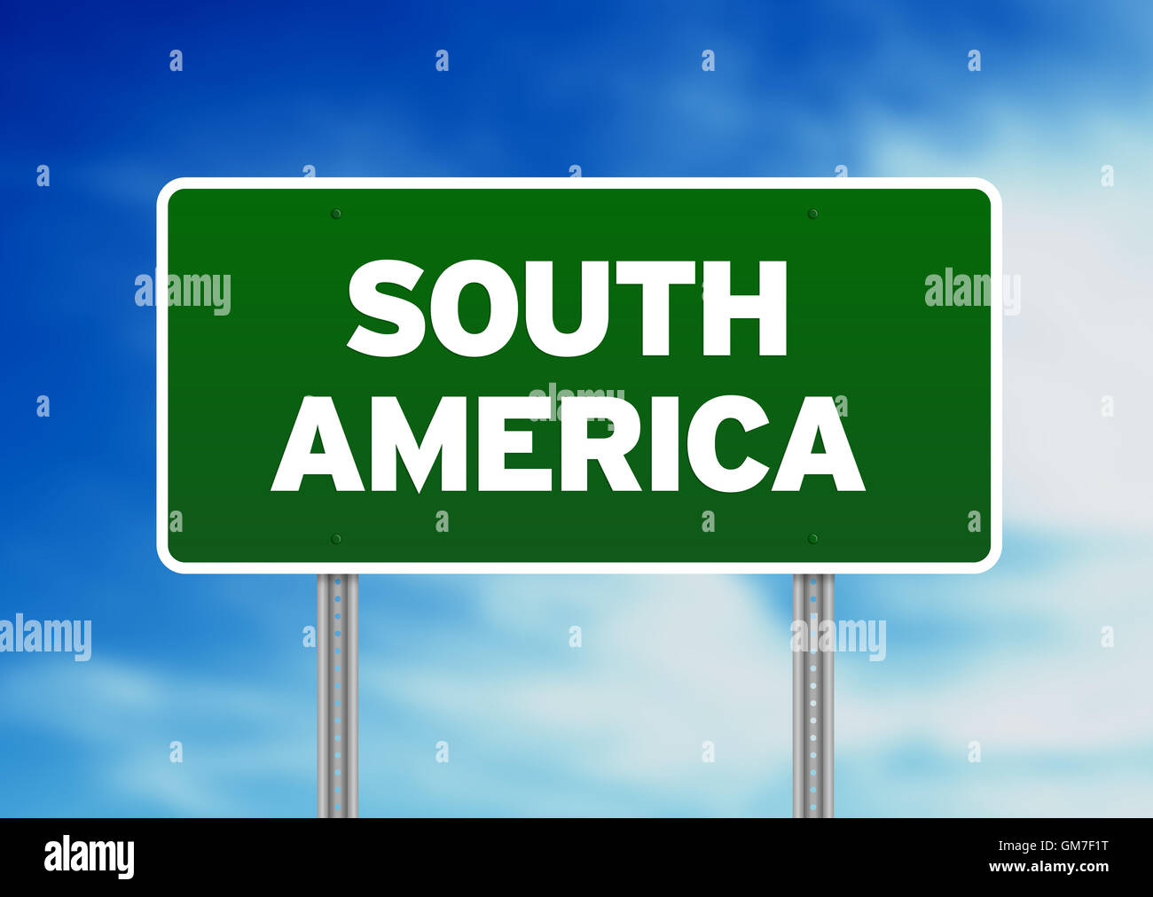 South America Highway Sign Stock Photo - Alamy