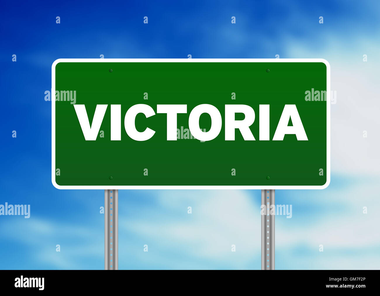 Green Road Sign - Victoria Stock Photo - Alamy