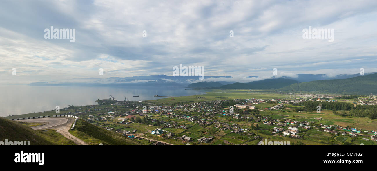 Coastal line of lake Baikal. Summer landscape. Russia Stock Photo - Alamy