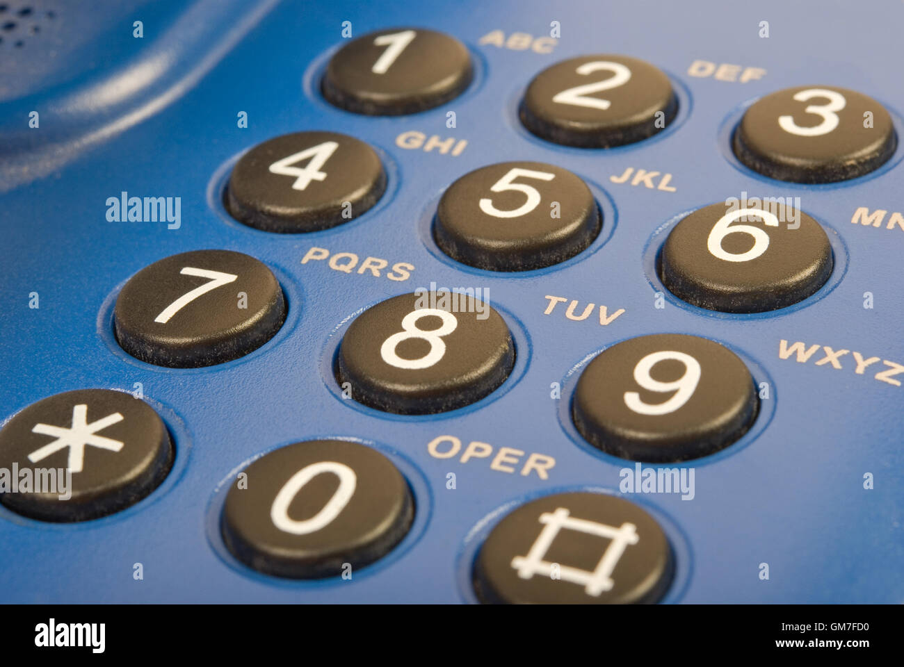 part of phone with receiver and buttons Stock Photo - Alamy