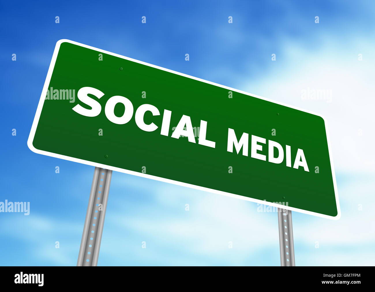 Social Media Highway Sign Stock Photo - Alamy