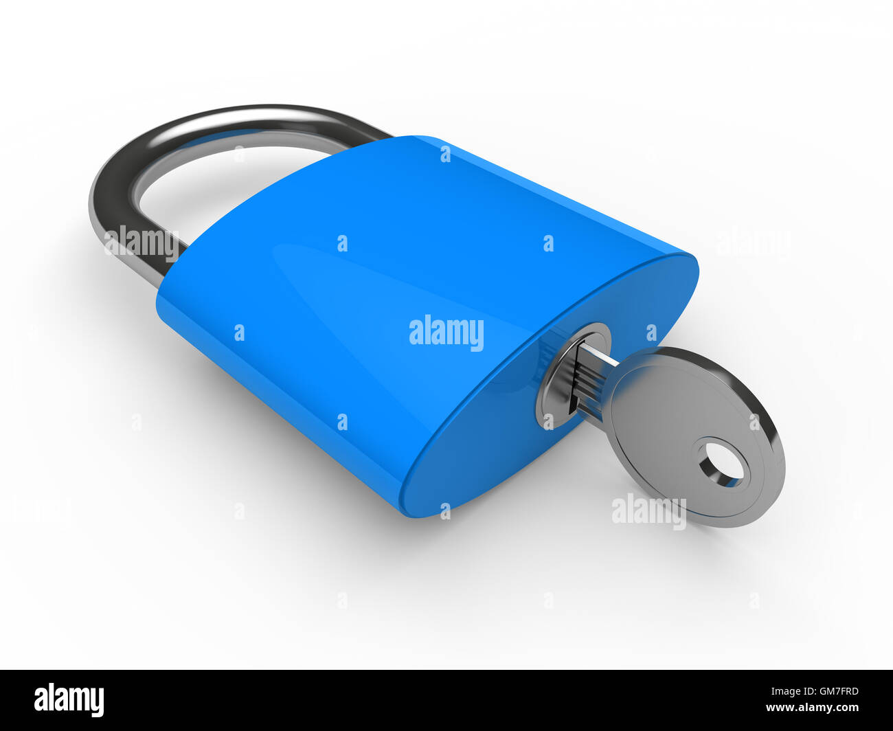 3d padlock blue Stock Photo - Alamy