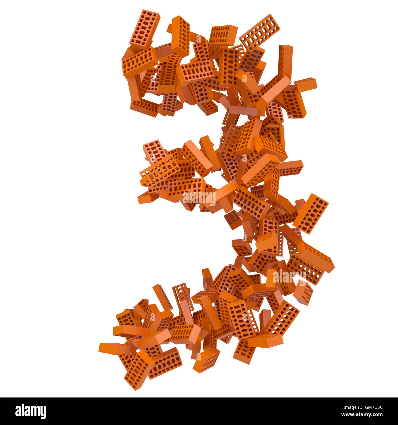 The number is made up of bricks Stock Photo - Alamy