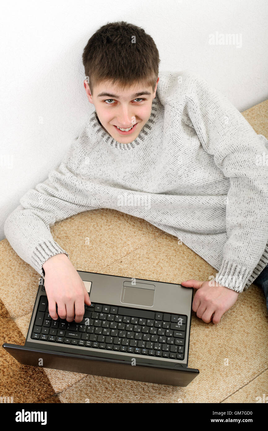 young man with notebook Stock Photo - Alamy