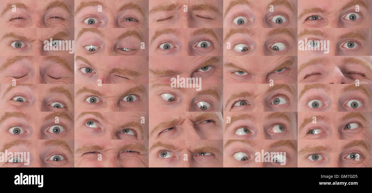 eyes expressions in closeup Stock Photo - Alamy