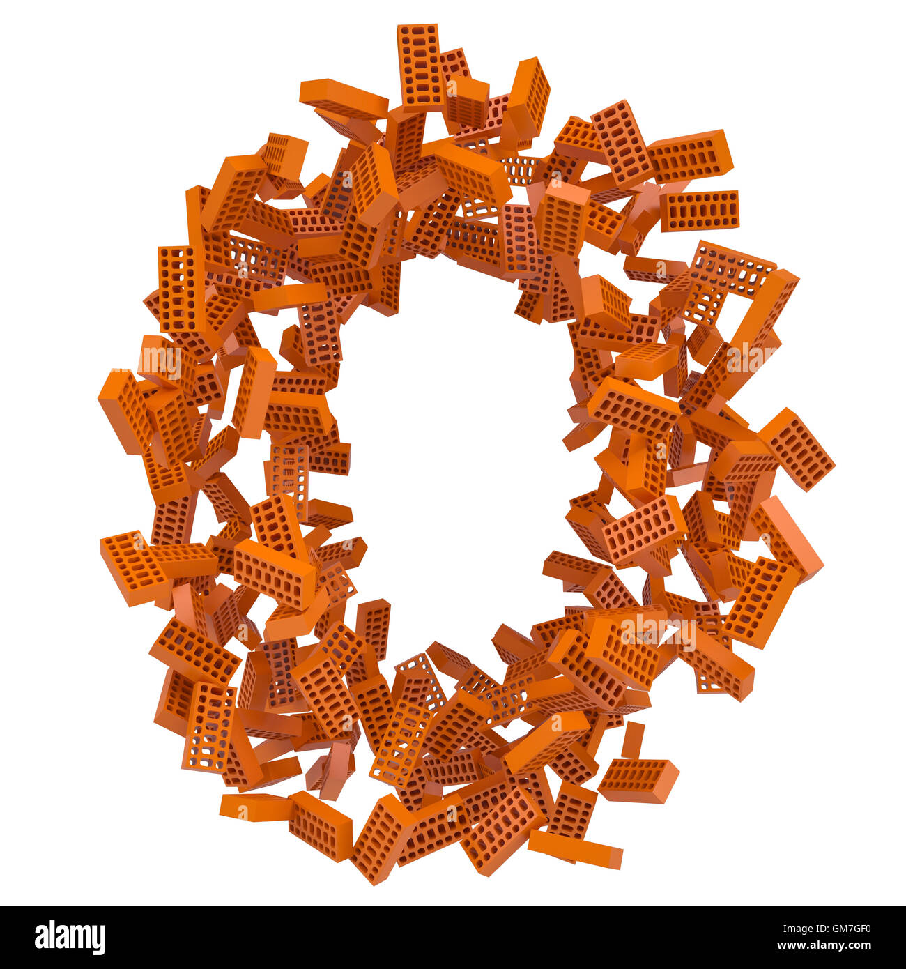 The number is made up of bricks Stock Photo - Alamy