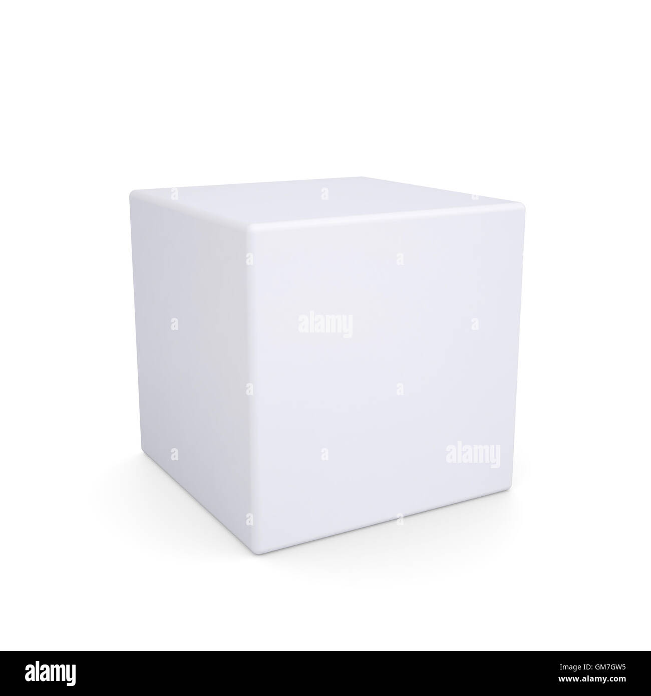 White cube with rounded edges Stock Photo - Alamy