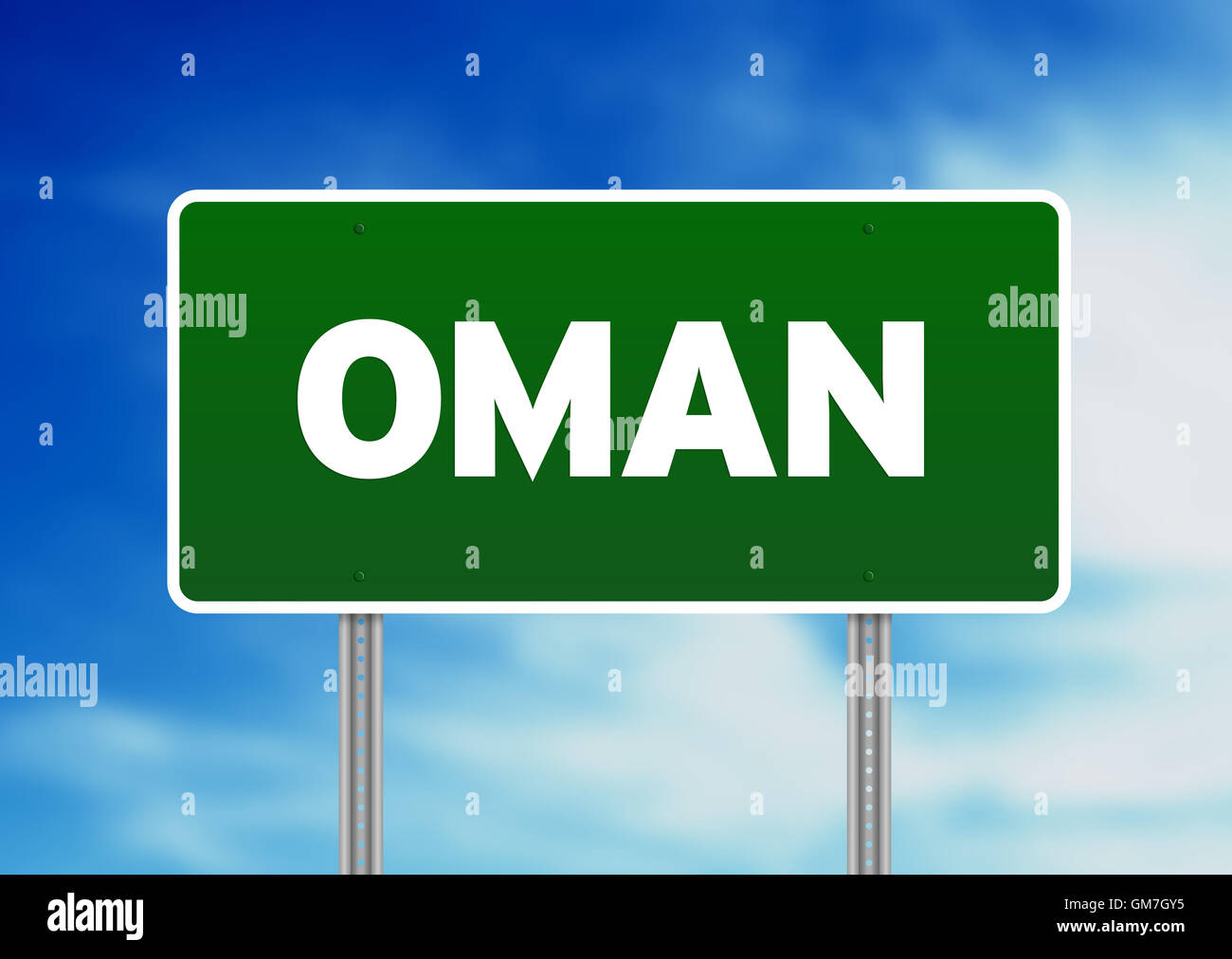 Road sign oman hi-res stock photography and images - Alamy