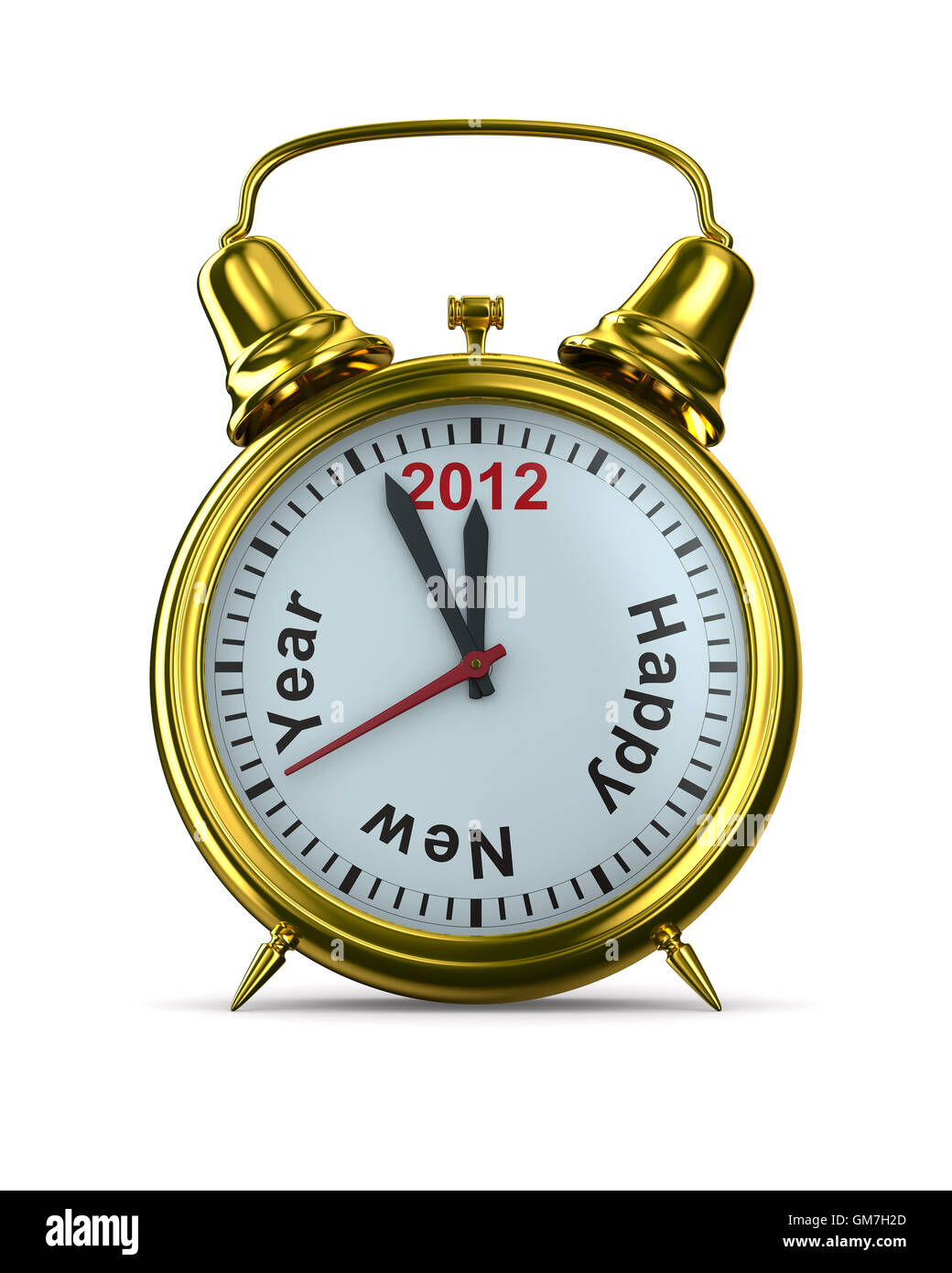 2012 year on alarm clock. Isolated 3D image Stock Photo - Alamy