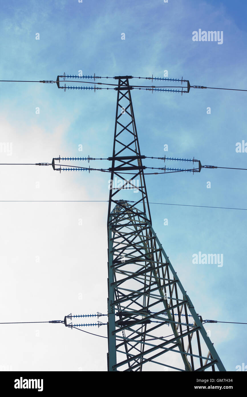 Transmission Line Pylon Stock Photo - Alamy