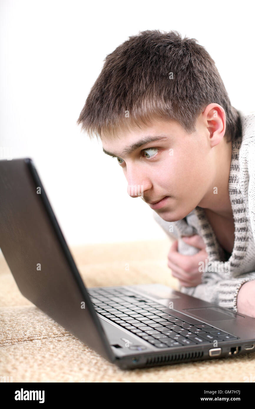 young man with notebook Stock Photo - Alamy