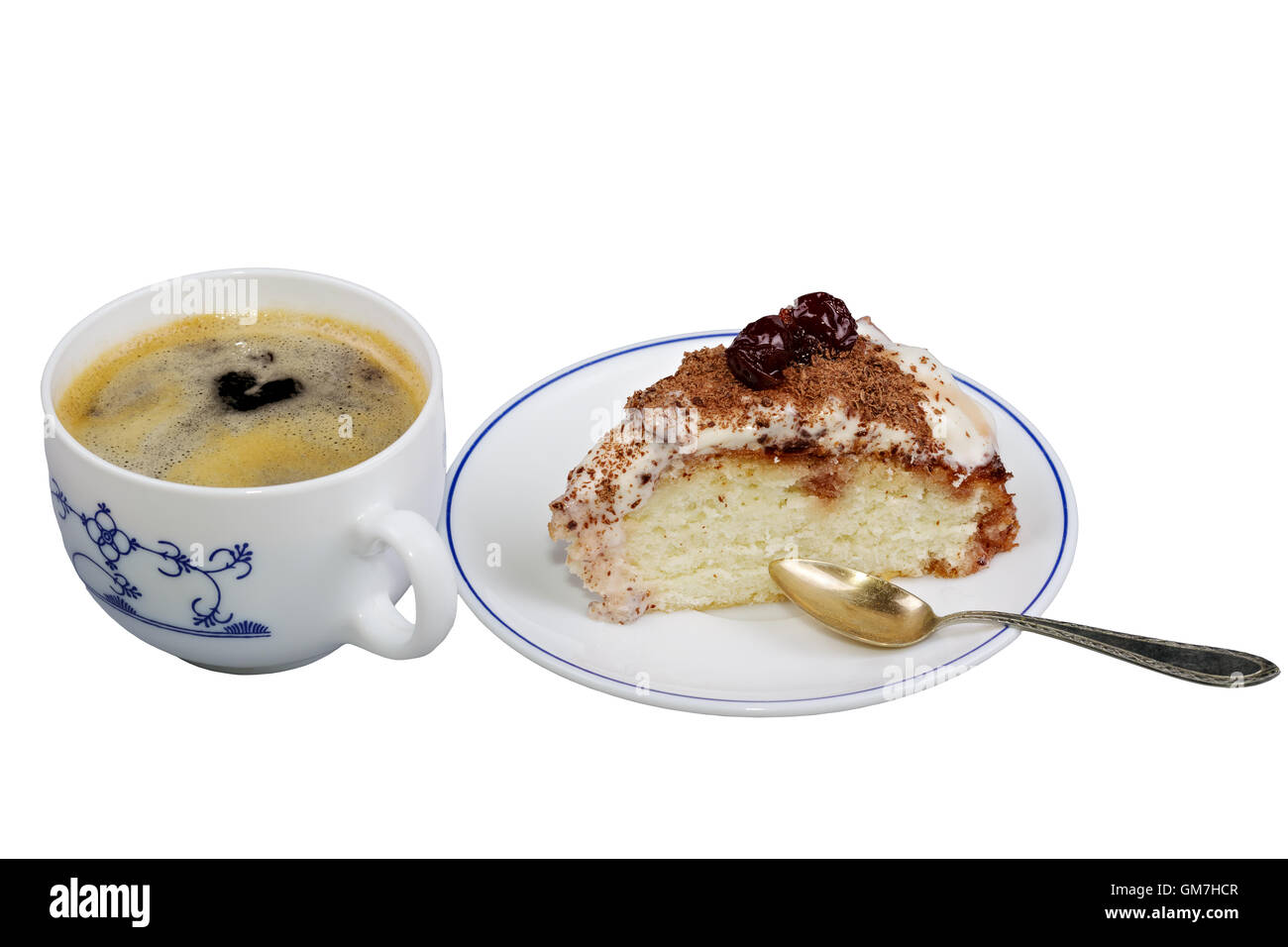 Cup coffee cake cherries hi-res stock photography and images - Alamy