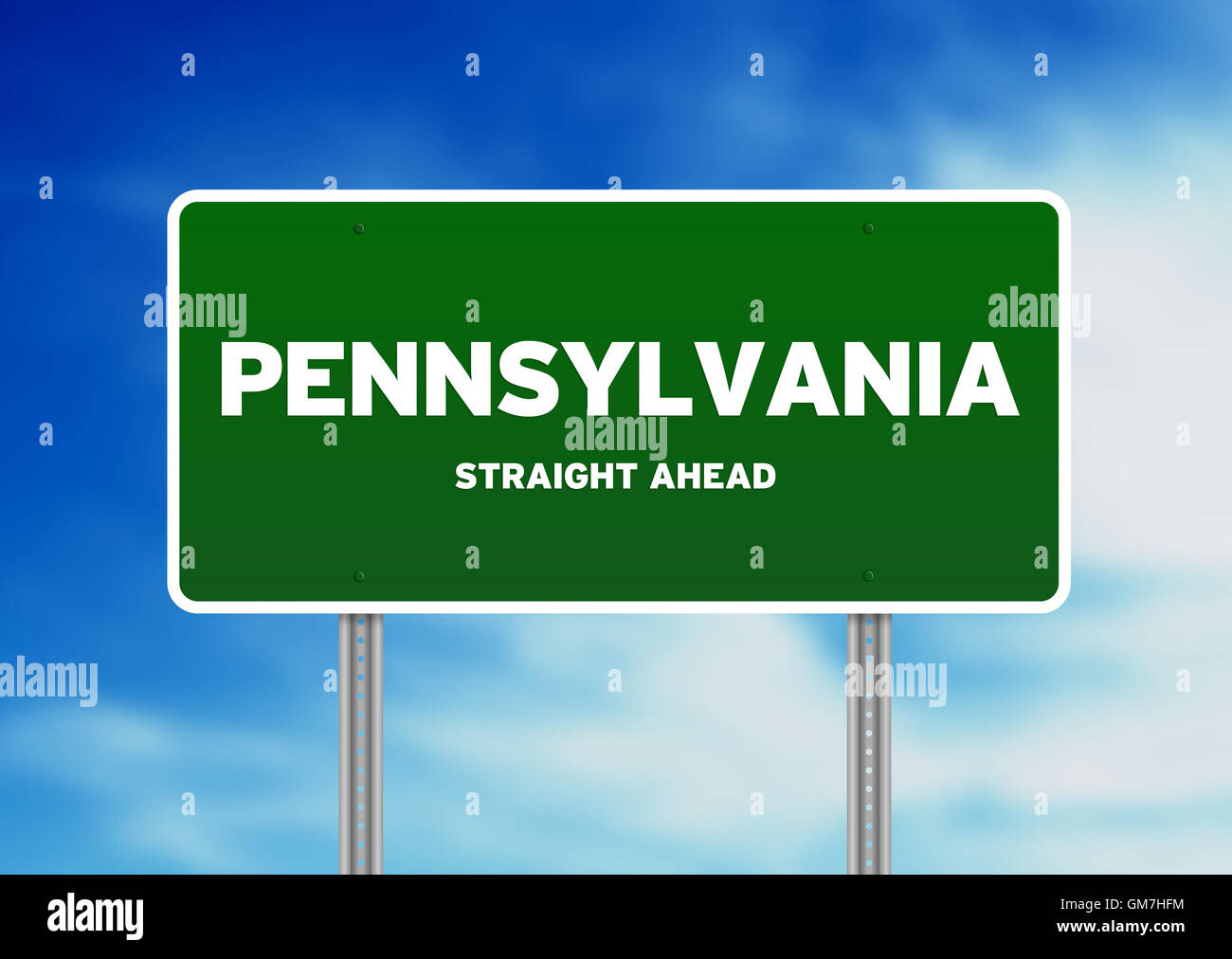 Pennsylvania Highway Sign Stock Photo - Alamy