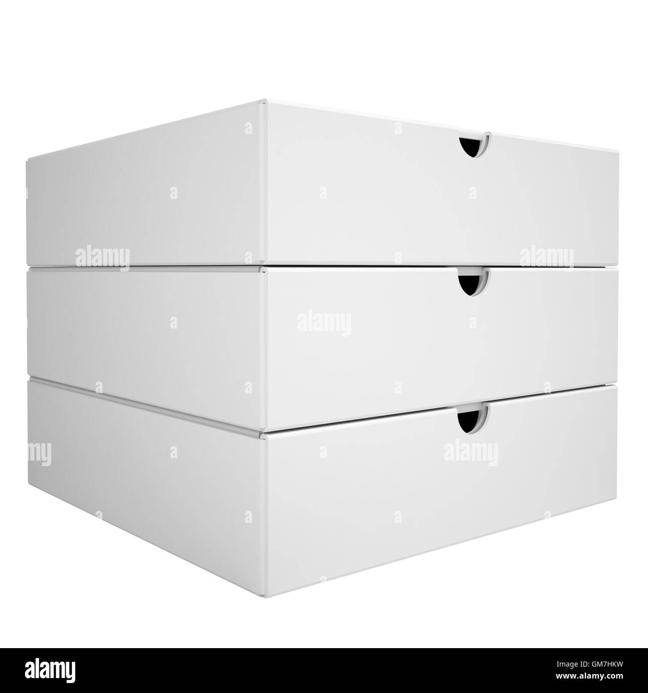Stack of boxes from a closed pizza Stock Photo - Alamy