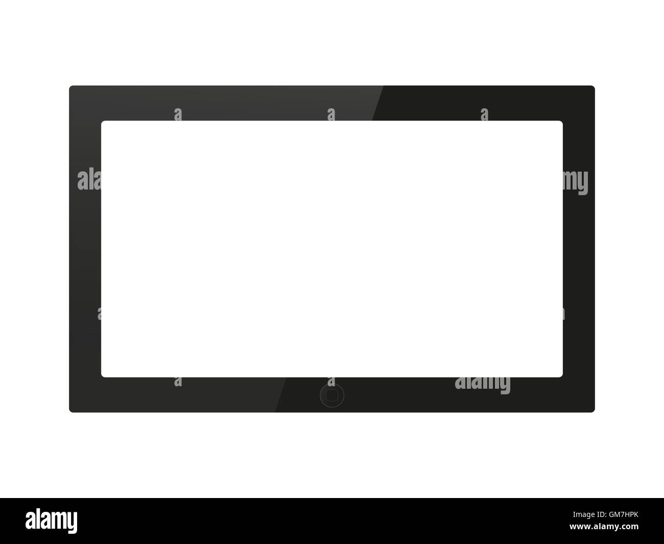 Black generic tablet pc on white background, 3d render Stock Photo - Alamy