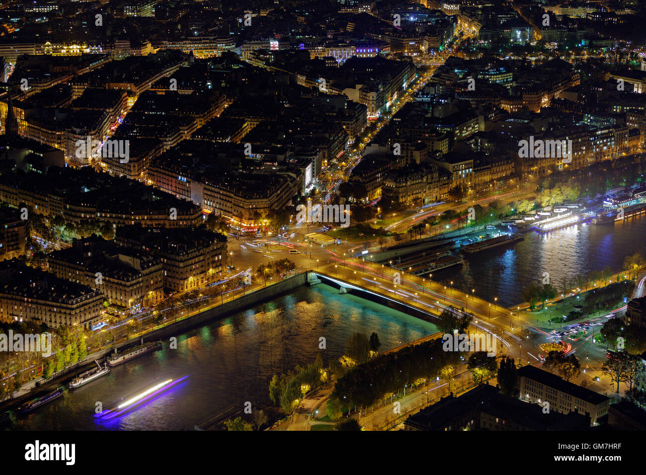 Paris City Night View Stock Photo - Alamy