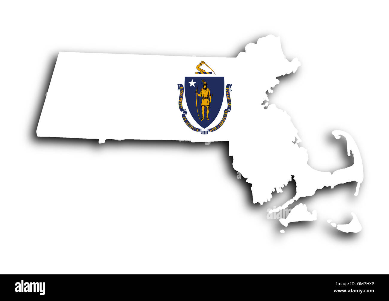 Map of Massachusetts Stock Photo - Alamy