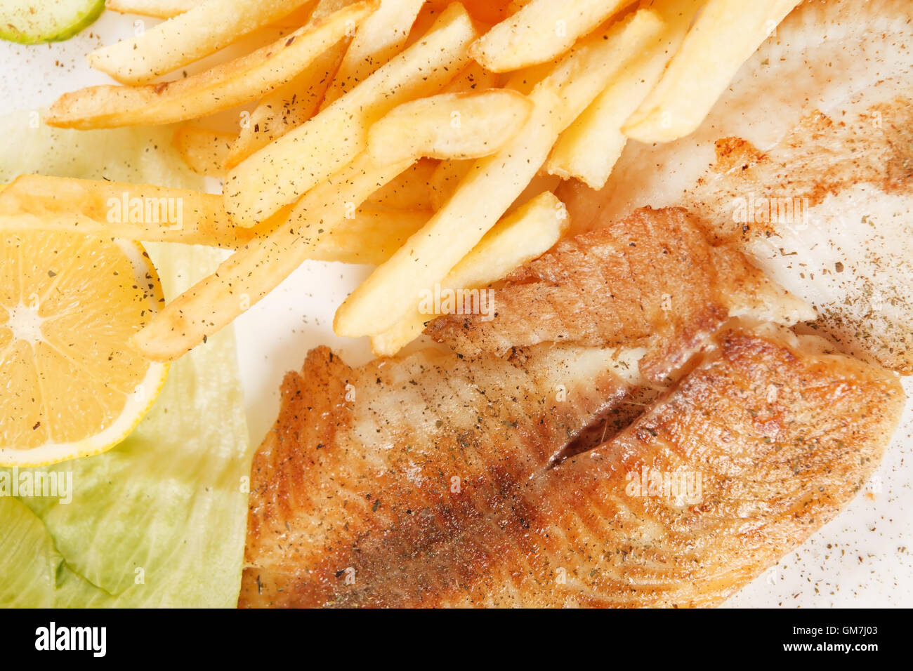fish with french fries Stock Photo - Alamy