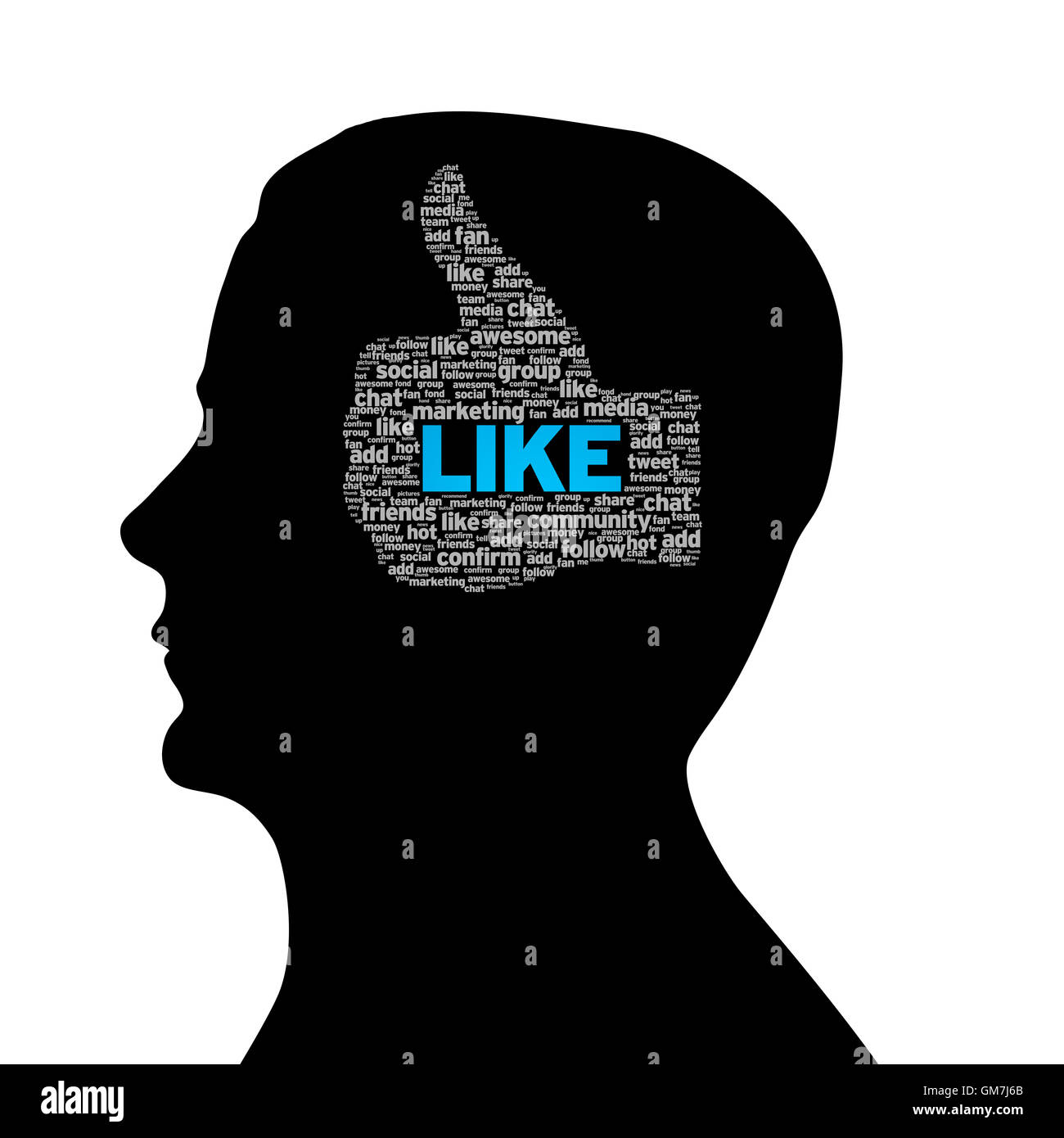 Silhouette head - Like Stock Photo - Alamy