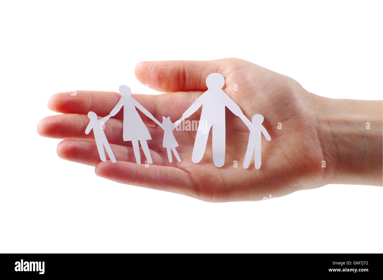 paper family in hands Stock Photo - Alamy