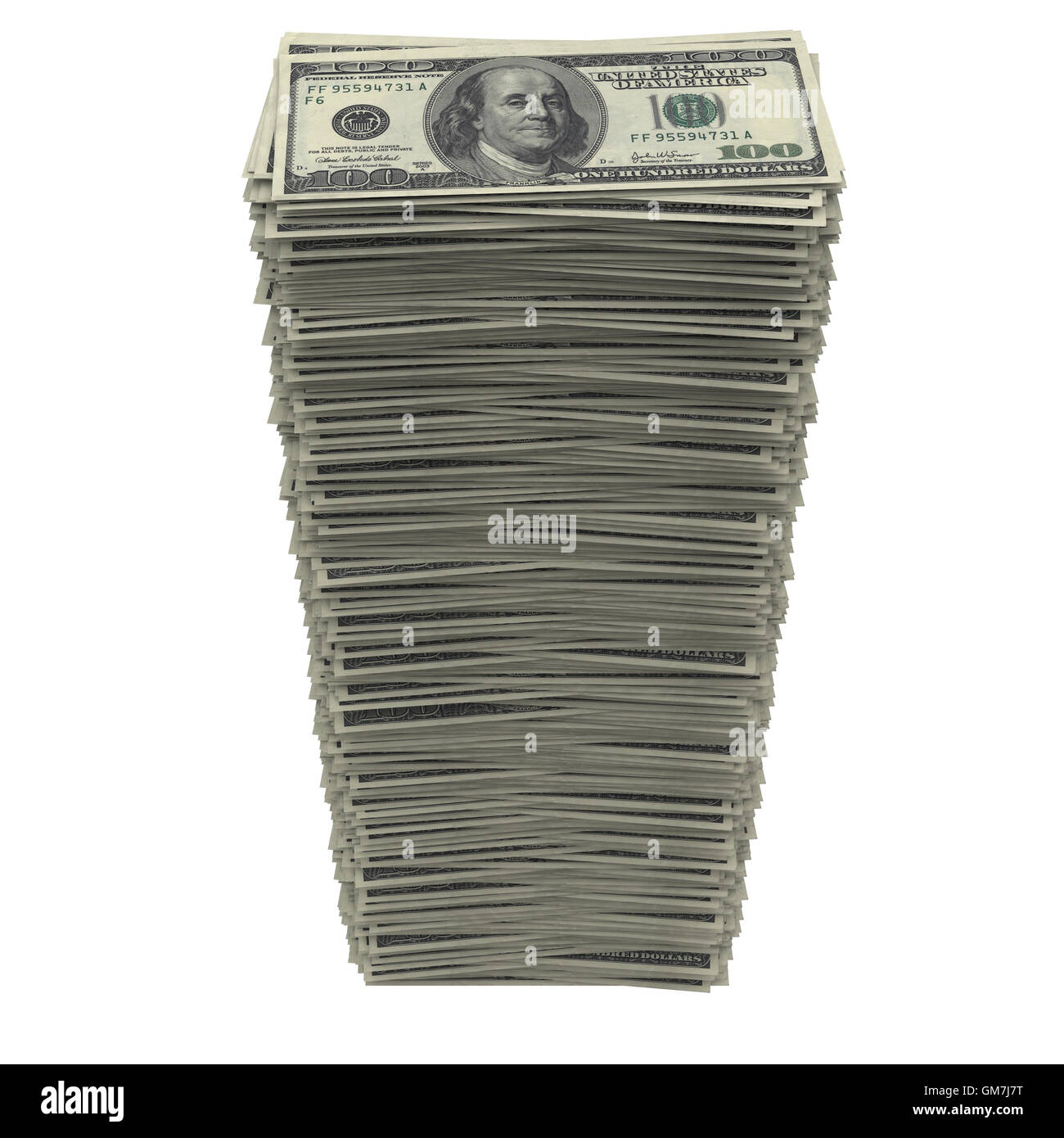 Stack of dollars Stock Photo - Alamy