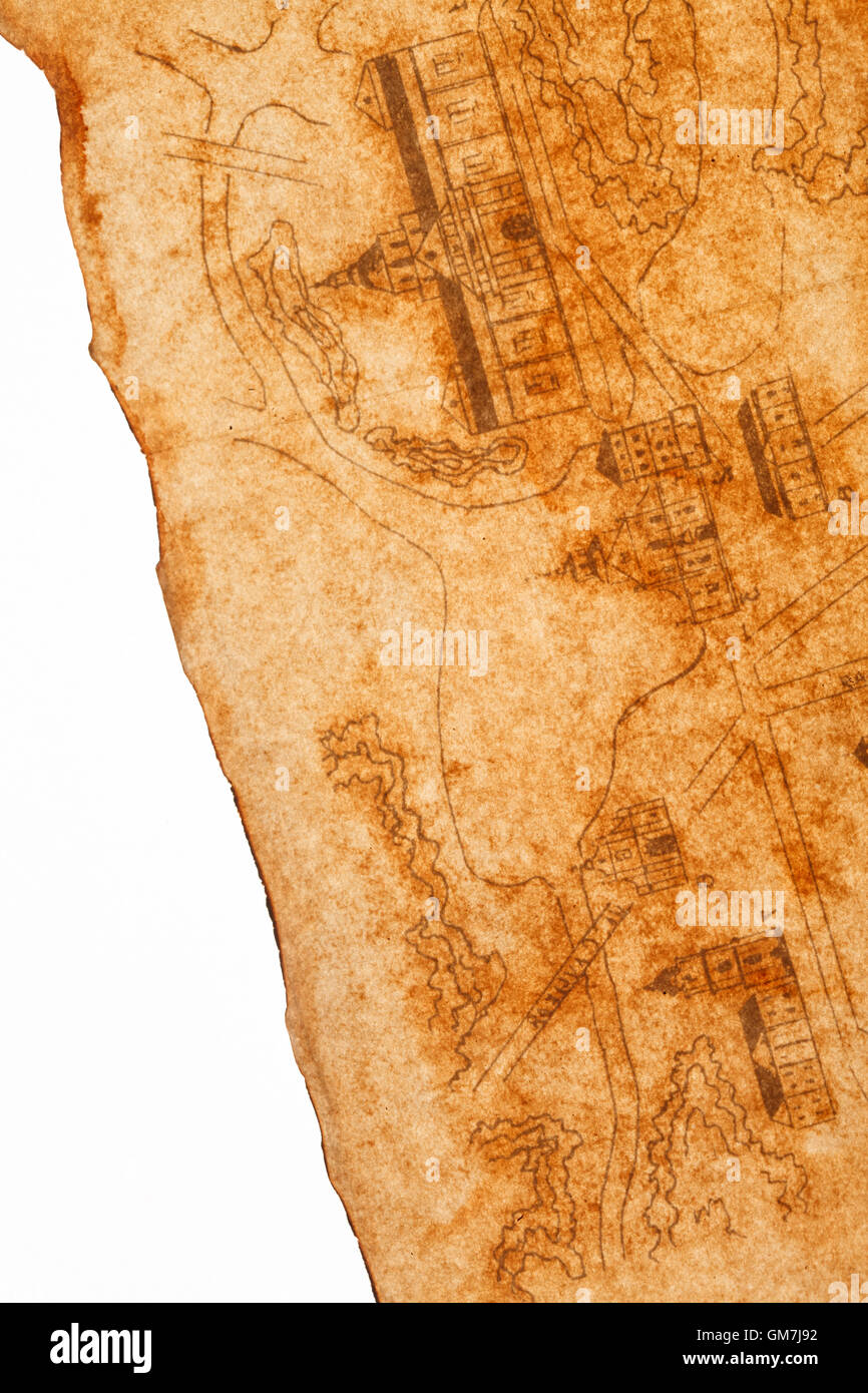Ancient map paper distressed hi-res stock photography and images - Alamy