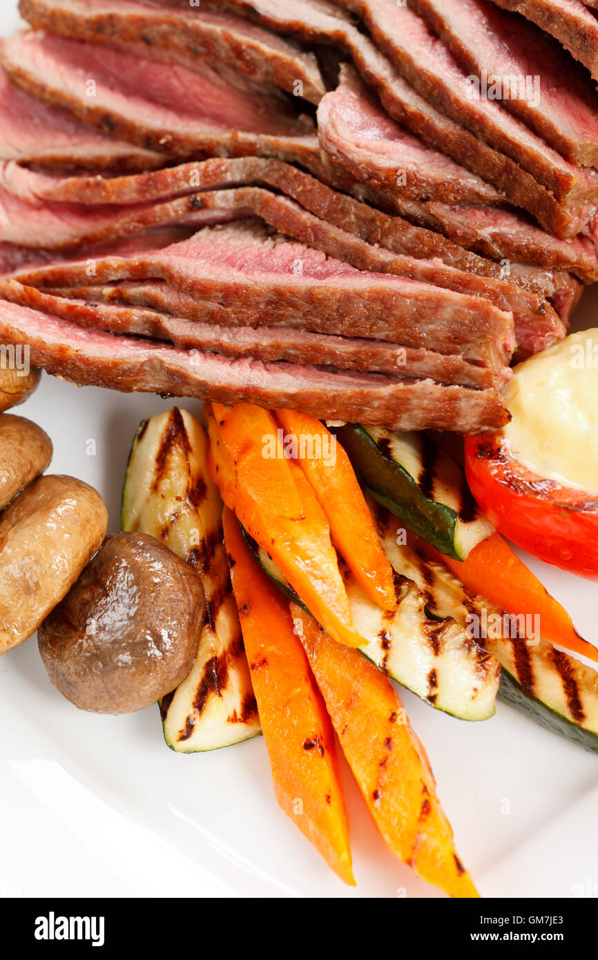 roasted beef with vegetables Stock Photo - Alamy