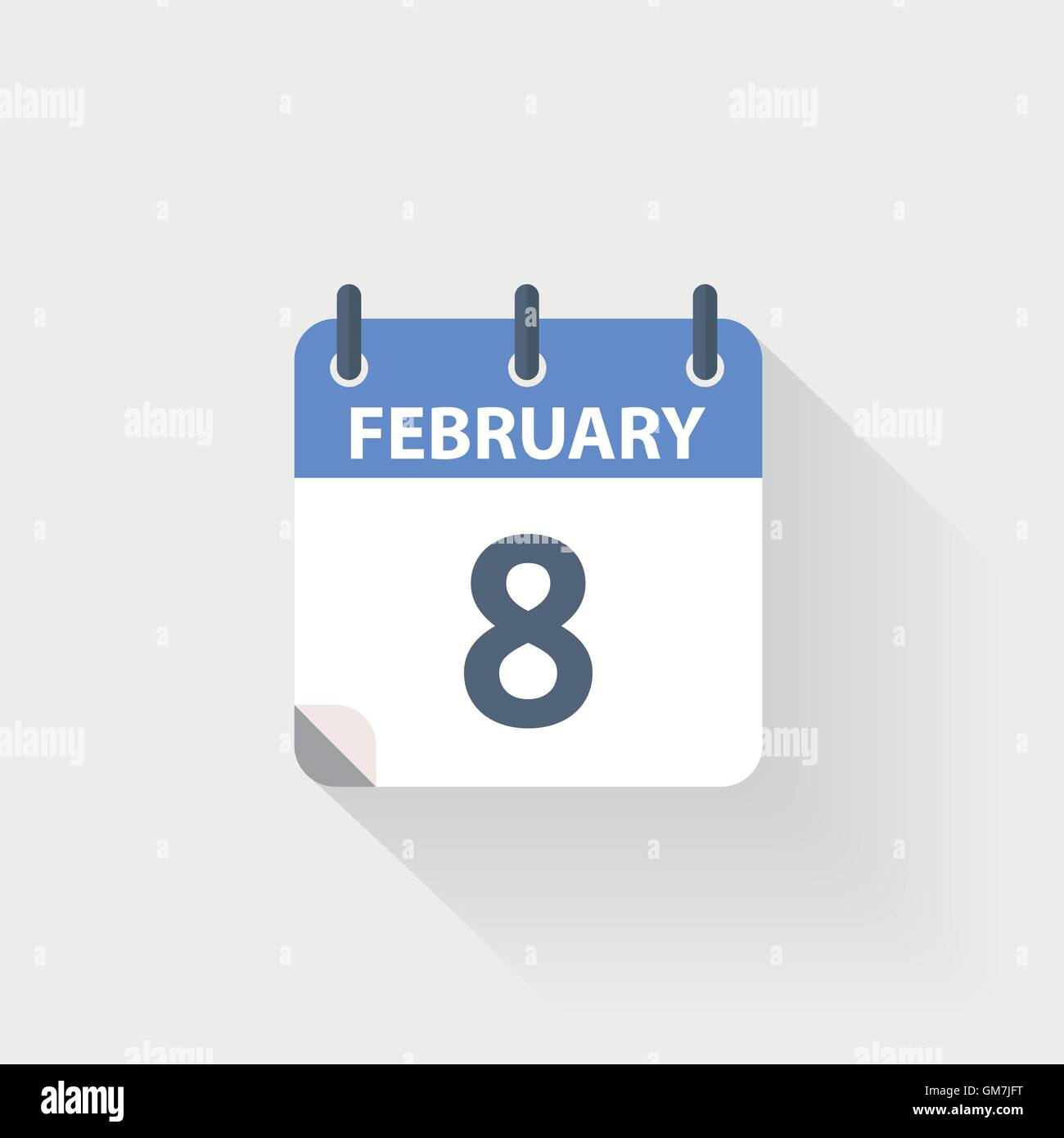 Date february 8 Stock Vector Images - Alamy