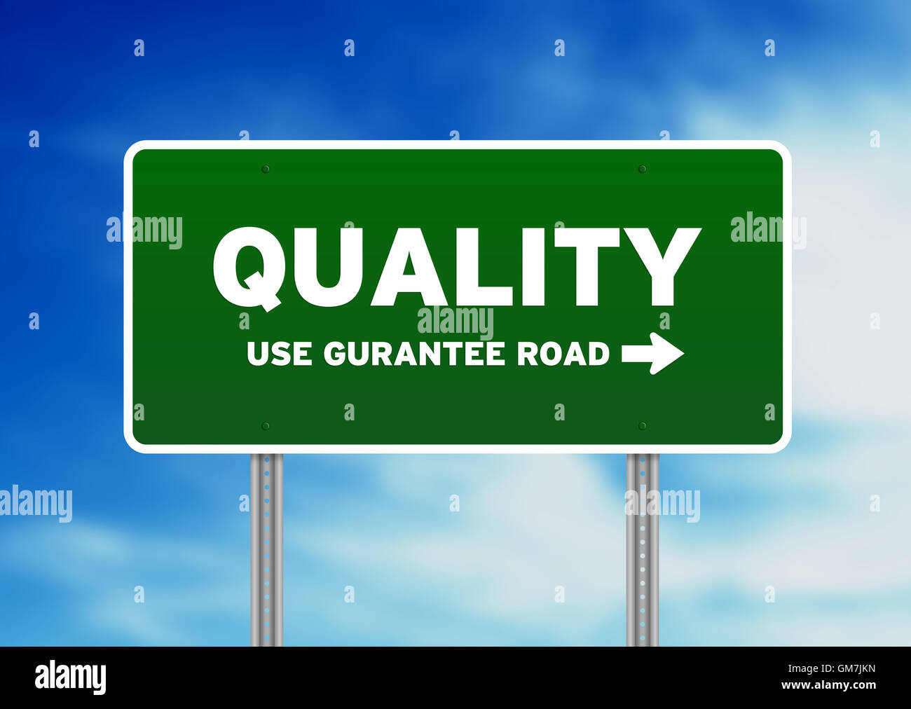 Quality Street Sign Stock Photo - Alamy