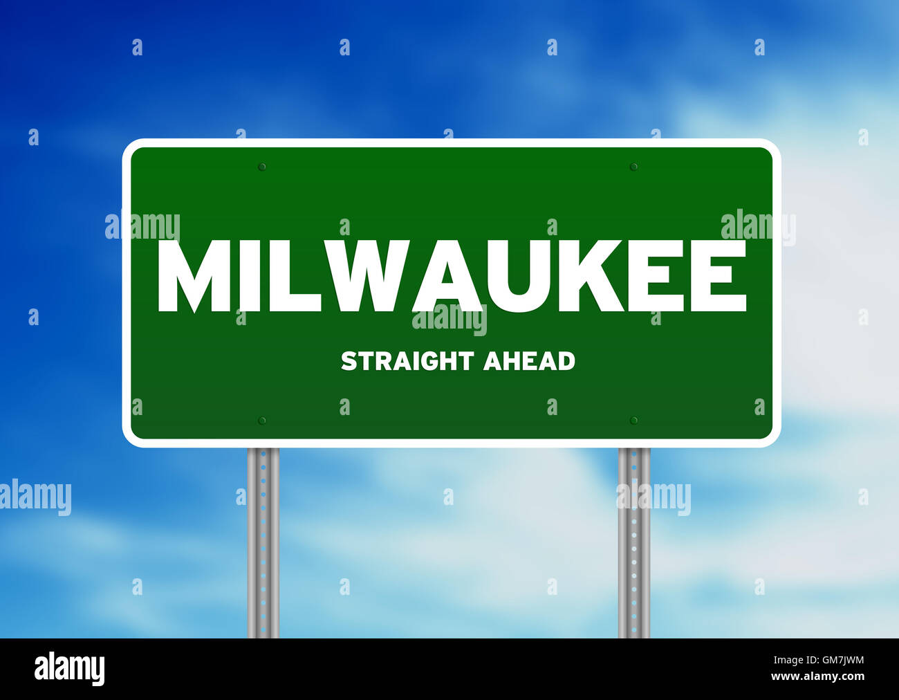 Milwaukee, Wisconsin Highway Sign Stock Photo - Alamy
