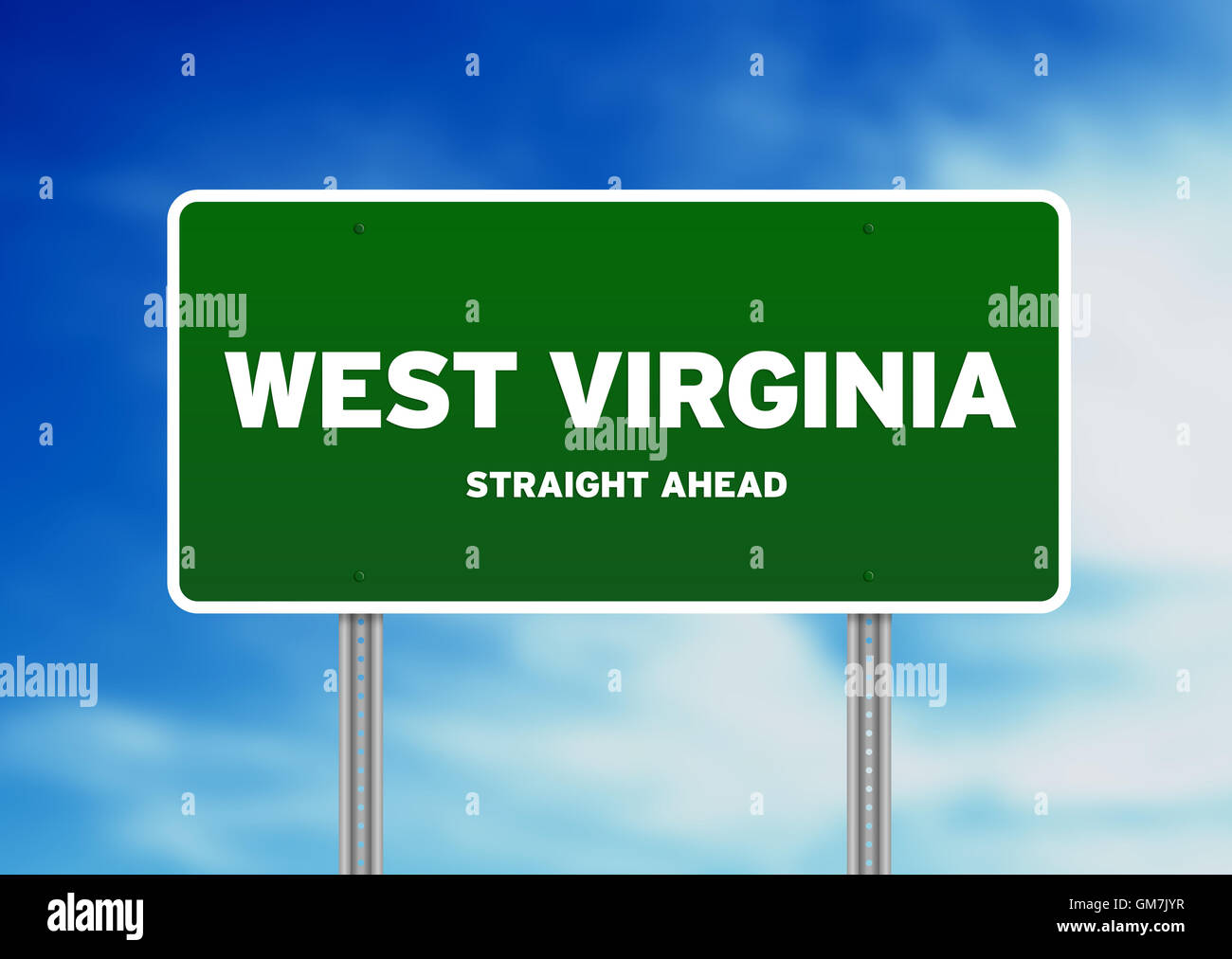 West Virginia Highway Sign Stock Photo - Alamy