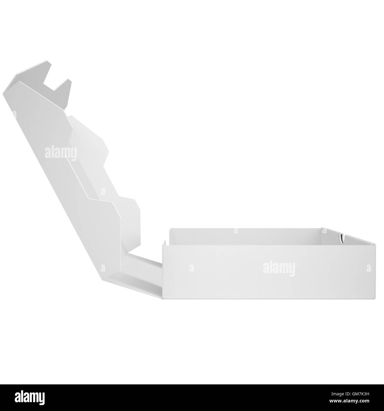 Open empty pizza box isolated Black and White Stock Photos & Images - Alamy