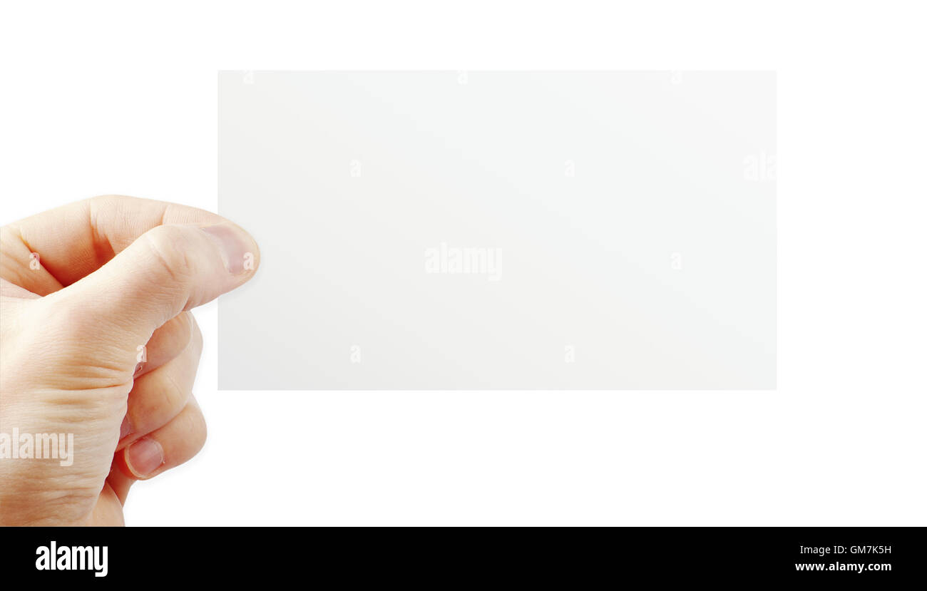 Hand holding paper Stock Photo - Alamy