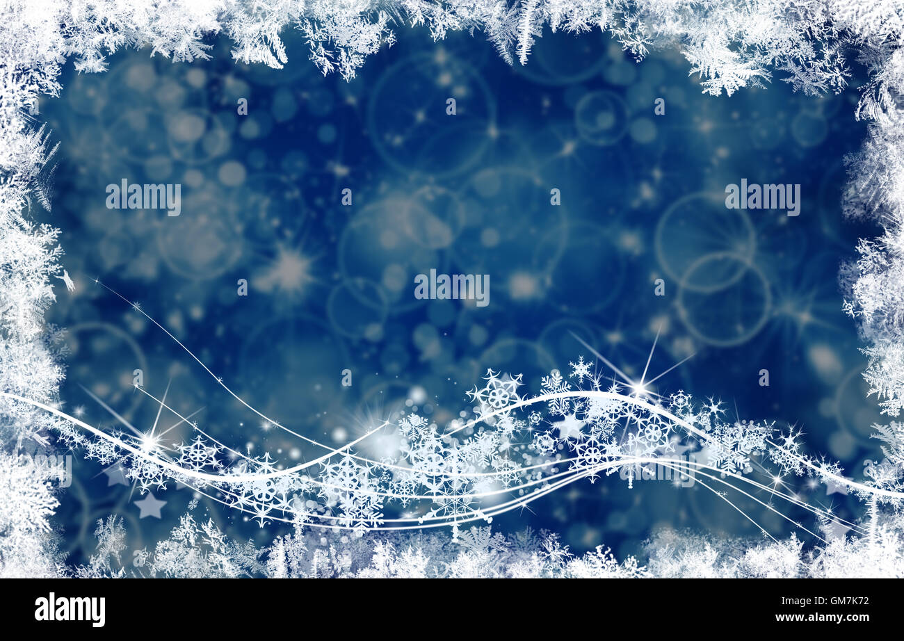 Background and bright flashes and snowflakes particles Stock Photo - Alamy