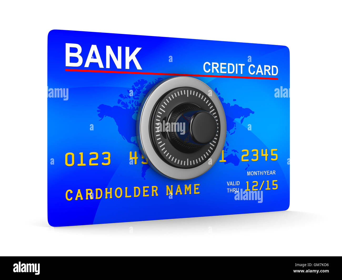 credit card with key. Isolated 3D image Stock Photo - Alamy